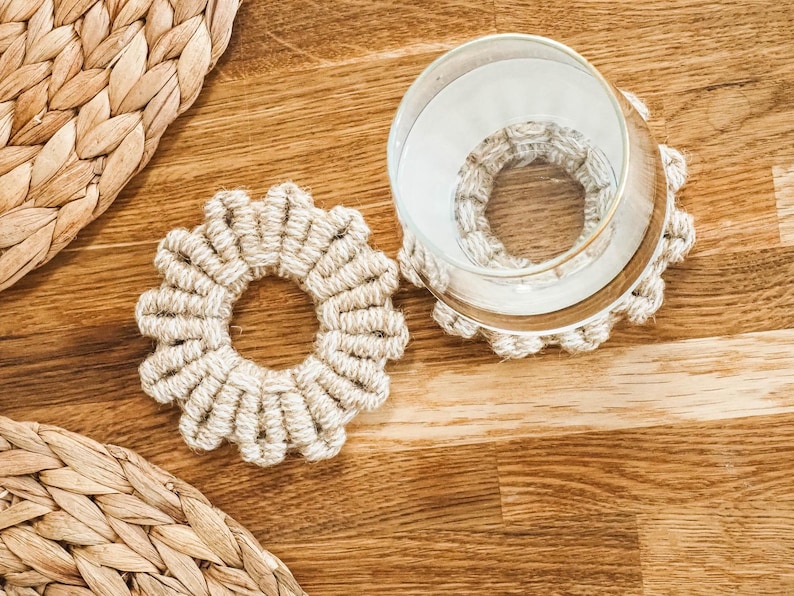 Macrame Coaster Pattern, Macrame PDF Tutorial Coaster, Macrame Tutorial ...