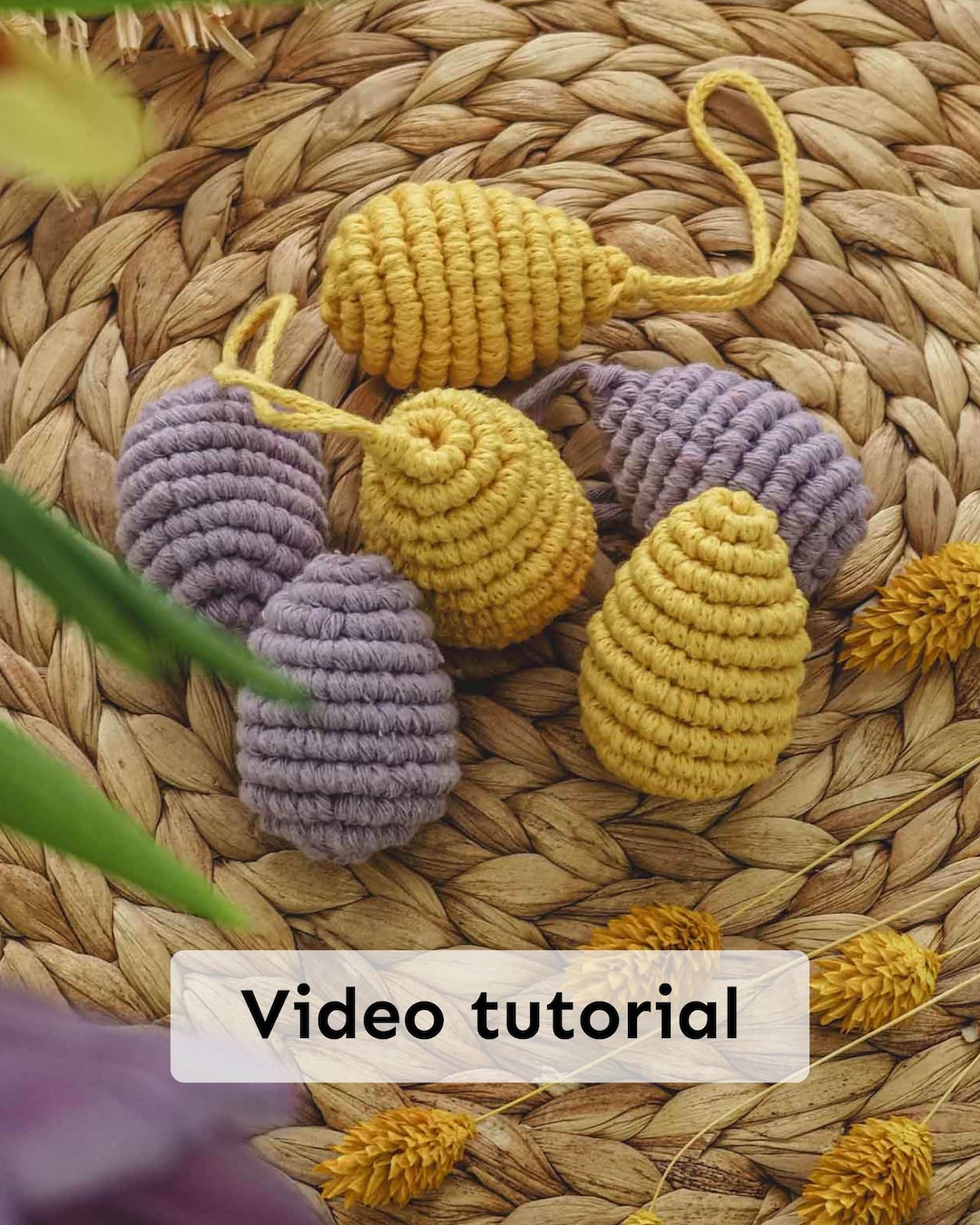 Macrame Easter Egg Tutorial, 3D Easter Egg Macrame Pattern, Macrame Video Tutorial for Easter ...