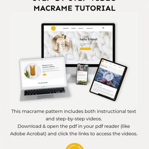 Coaster Macrame Pattern With the Cross Knot, Macrame PDF Tutorial Coaster, Macrame Tutorial ...