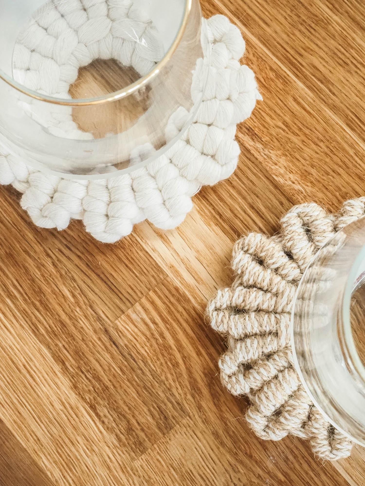 Macrame Coaster Pattern, Macrame PDF Tutorial Coaster, Macrame Tutorial Video for a Flower ...