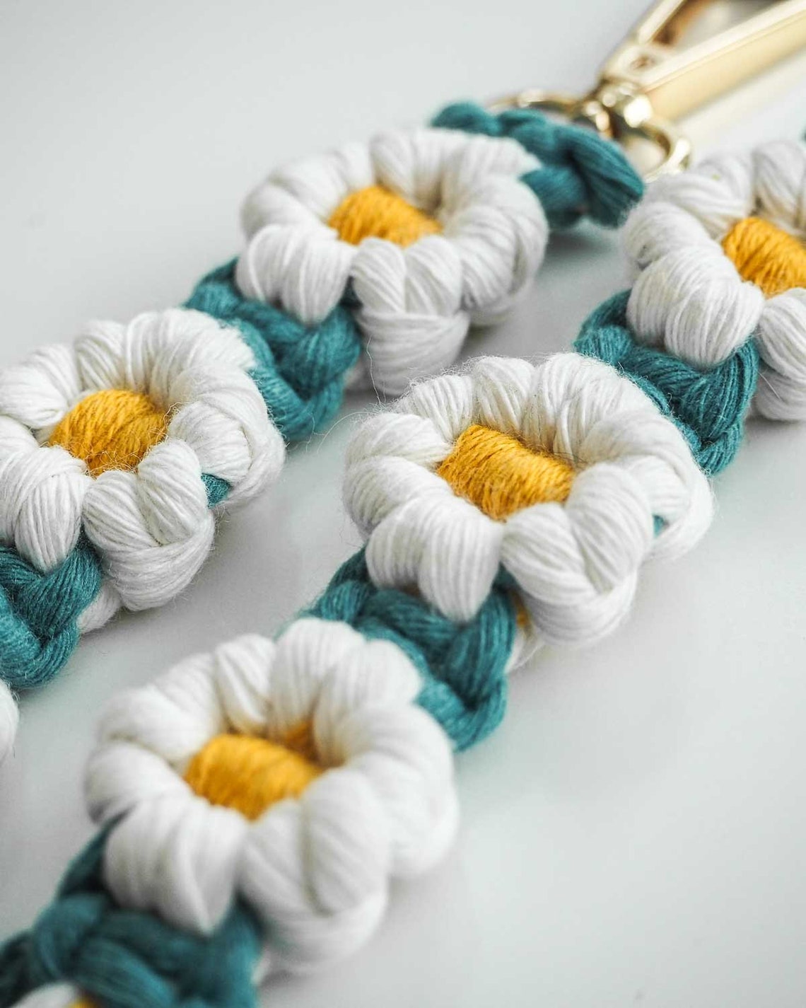 Macrame Pattern for a Flower Macrame Keychain, Macrame PDF Text ...