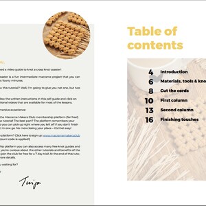 Coaster Macrame Pattern With the Cross Knot, Macrame PDF Tutorial Coaster, Macrame Tutorial ...