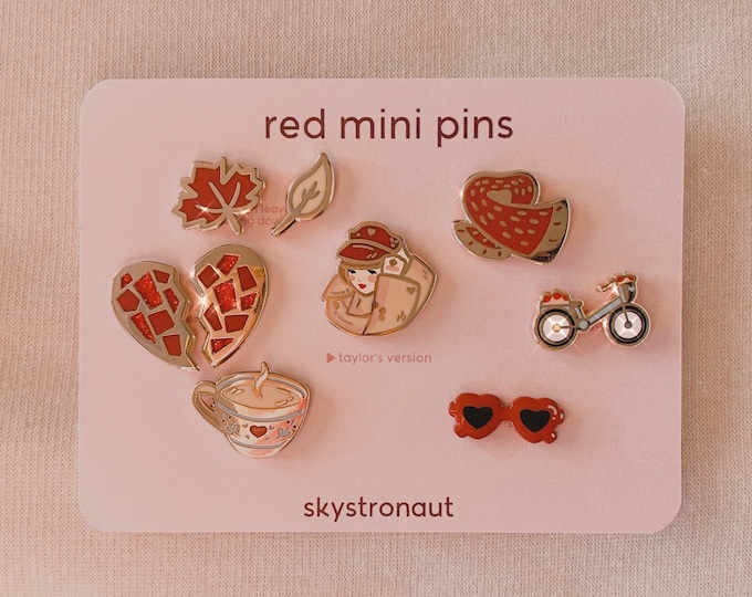 Red Mini Pin Set - Etsy