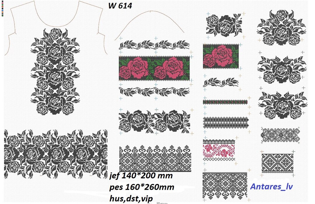 Slavic Embroidery, Set of 11 Machine Cross Stitch Embroidery Designs ...