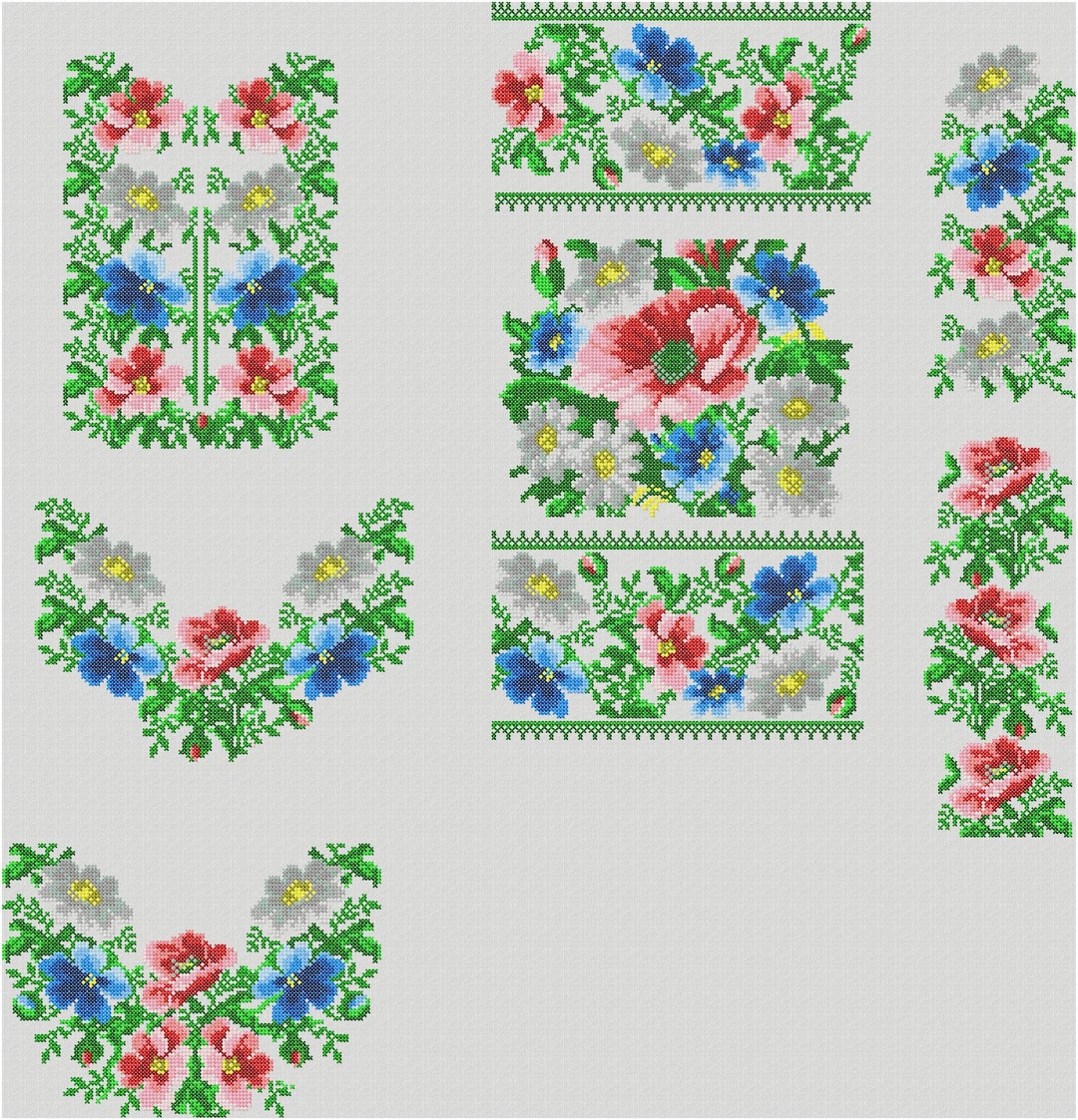 Hand Embroidery Pattern to Create Vyshyvanka for Woman - Etsy