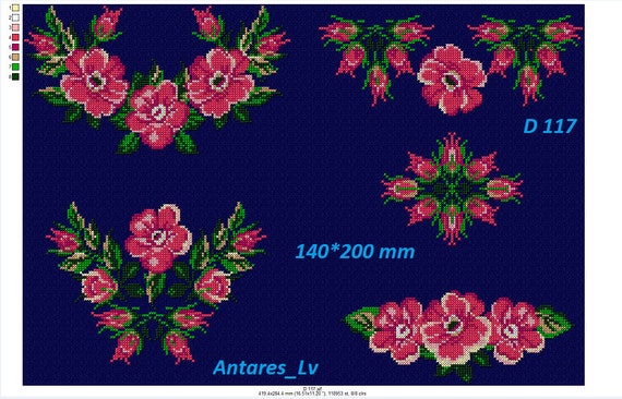 Folk Machine Embroidery Design. Set of 6 Embroidery Designs. - Etsy