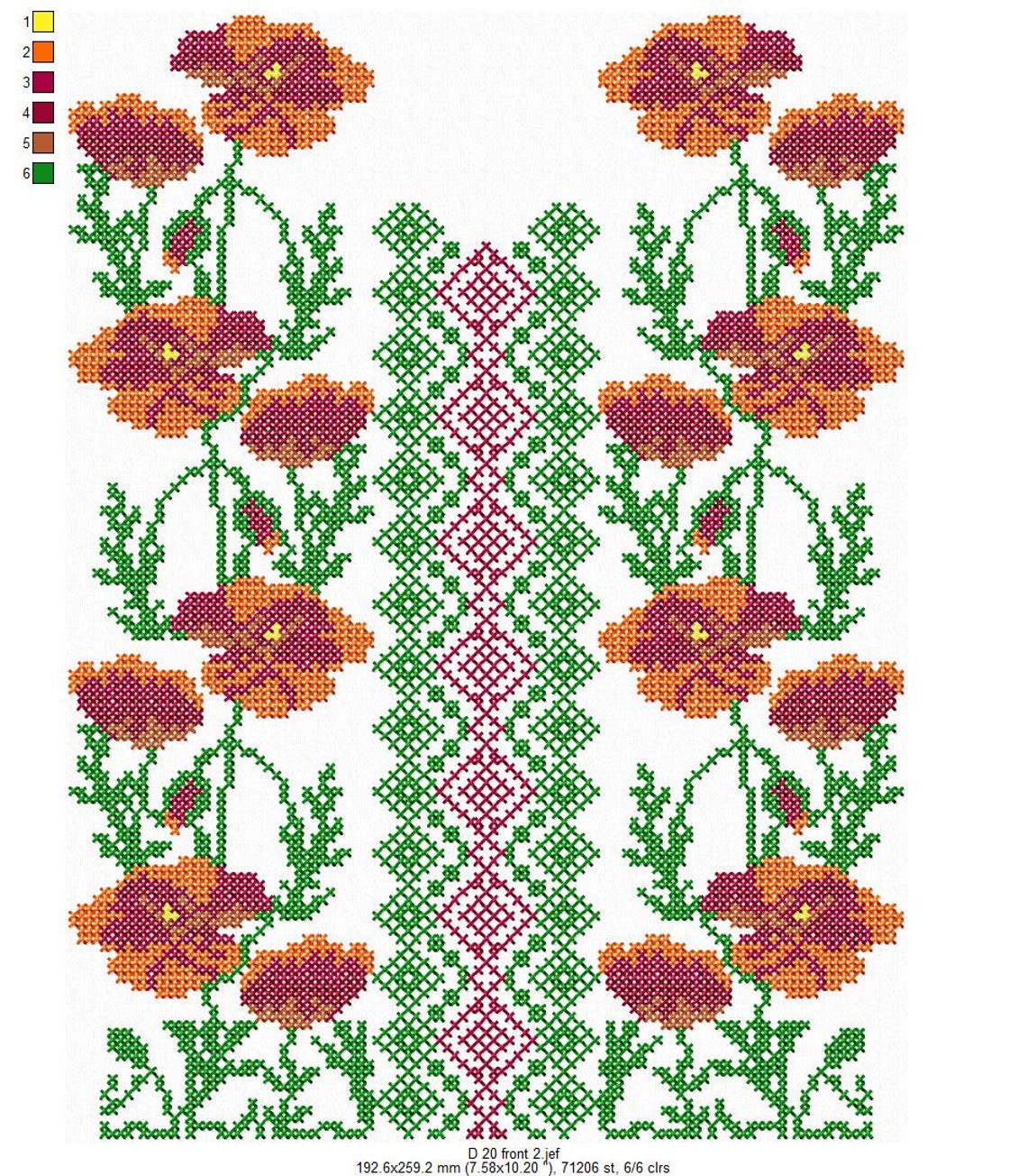 Ukrainian Embroidery Pattern Slavic Embroidery Ukrainian | Etsy