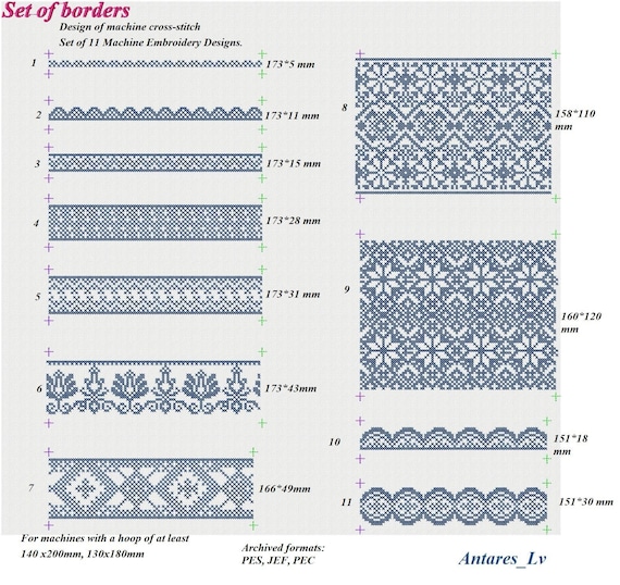 Slavic Borders Embroidery Design Ukrainian Machine Embroidery - Etsy