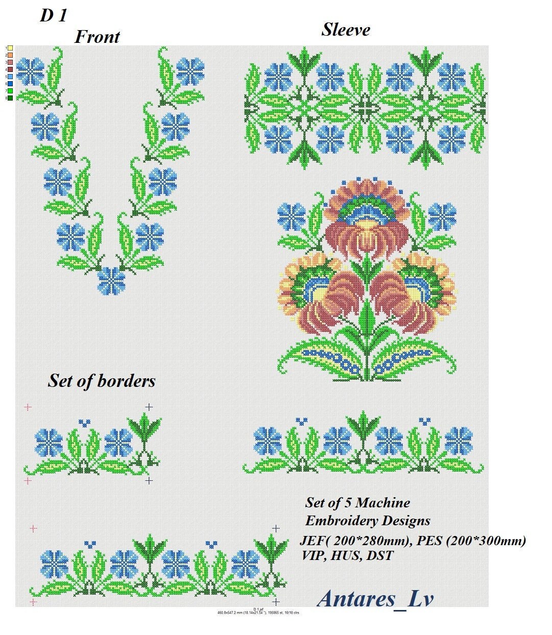 Slavic Embroidery Design, Ukrainian Cross Stitch Pattern, Baby Girl ...