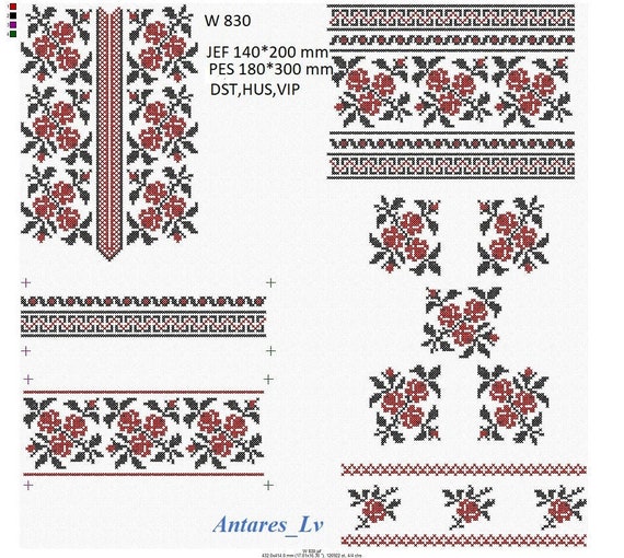 Vyshyvanka Set of 6 Embroidery Designs Machine Embroidery - Etsy
