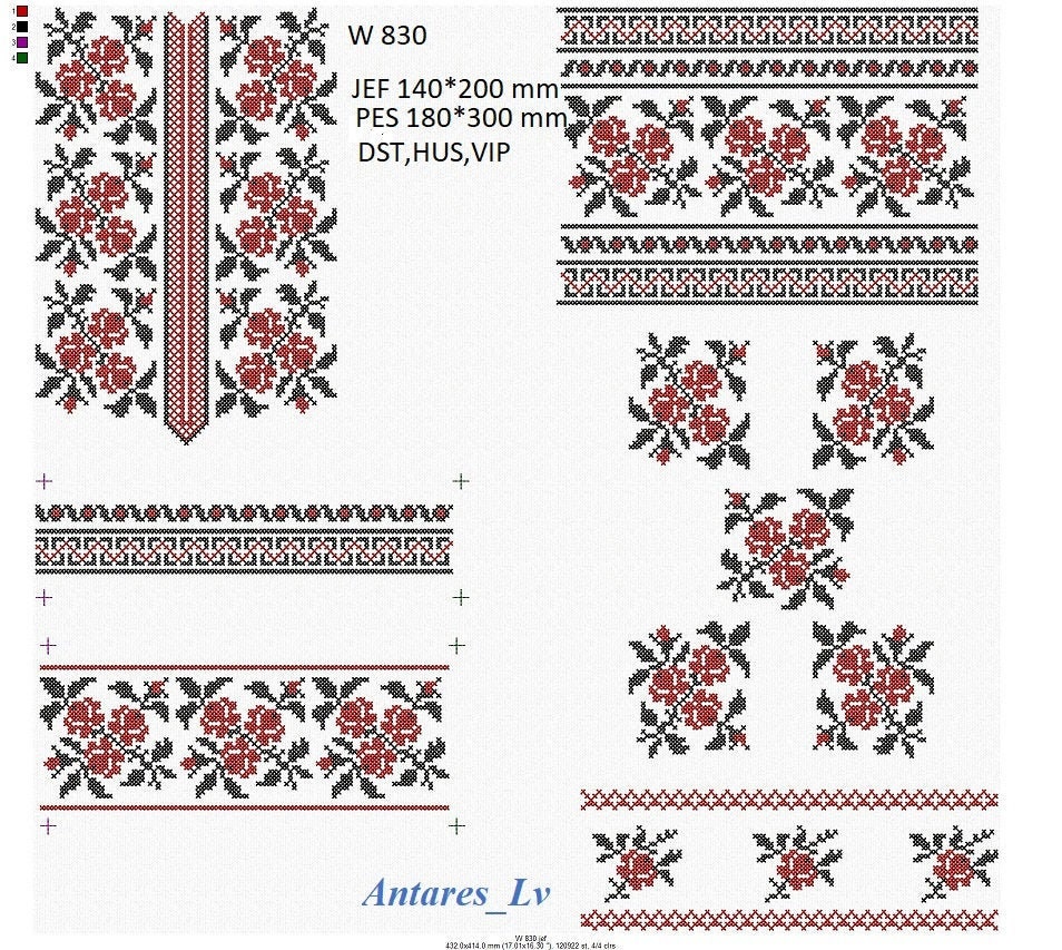 Vyshyvanka Set of 6 Embroidery Designs Machine Embroidery - Etsy