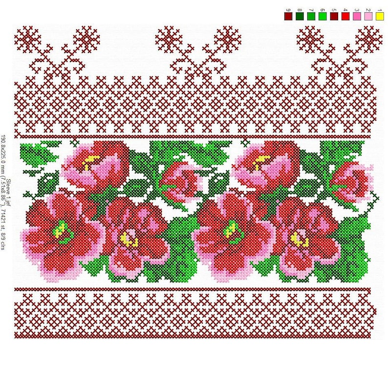 Slavic Embroidery Design Ukrainian Cross Stitch Pattern - Etsy