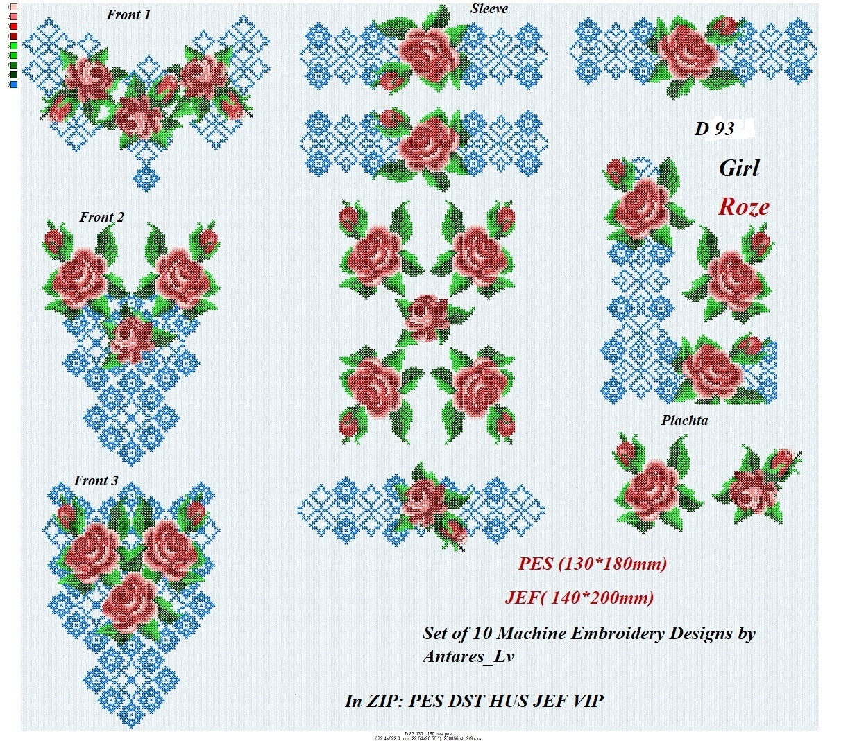 Vyshyvanka, Set of 10 Machine Embroidery Designs, Slavic, Ukrainian ...