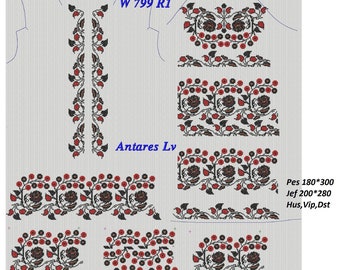 Folk Machine Embroidery Design Ukrainian Embroidery Set of - Etsy