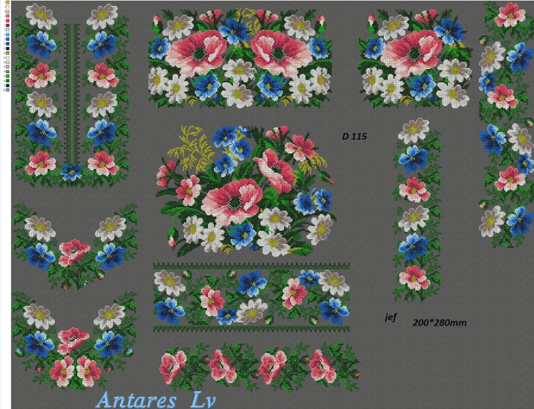 Vyshyvanka, Set of 9 Embroidery Designs, Folk Machine Embroidery Design ...