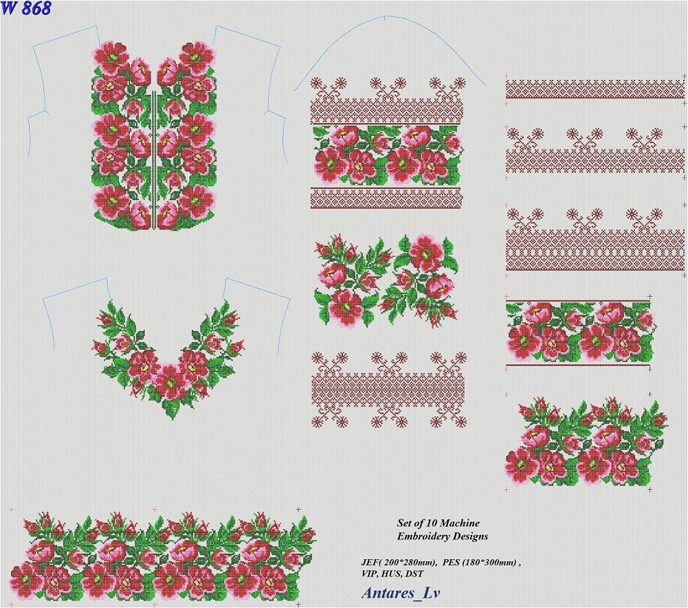 Slavic Embroidery Design Ukrainian Cross Stitch Pattern - Etsy