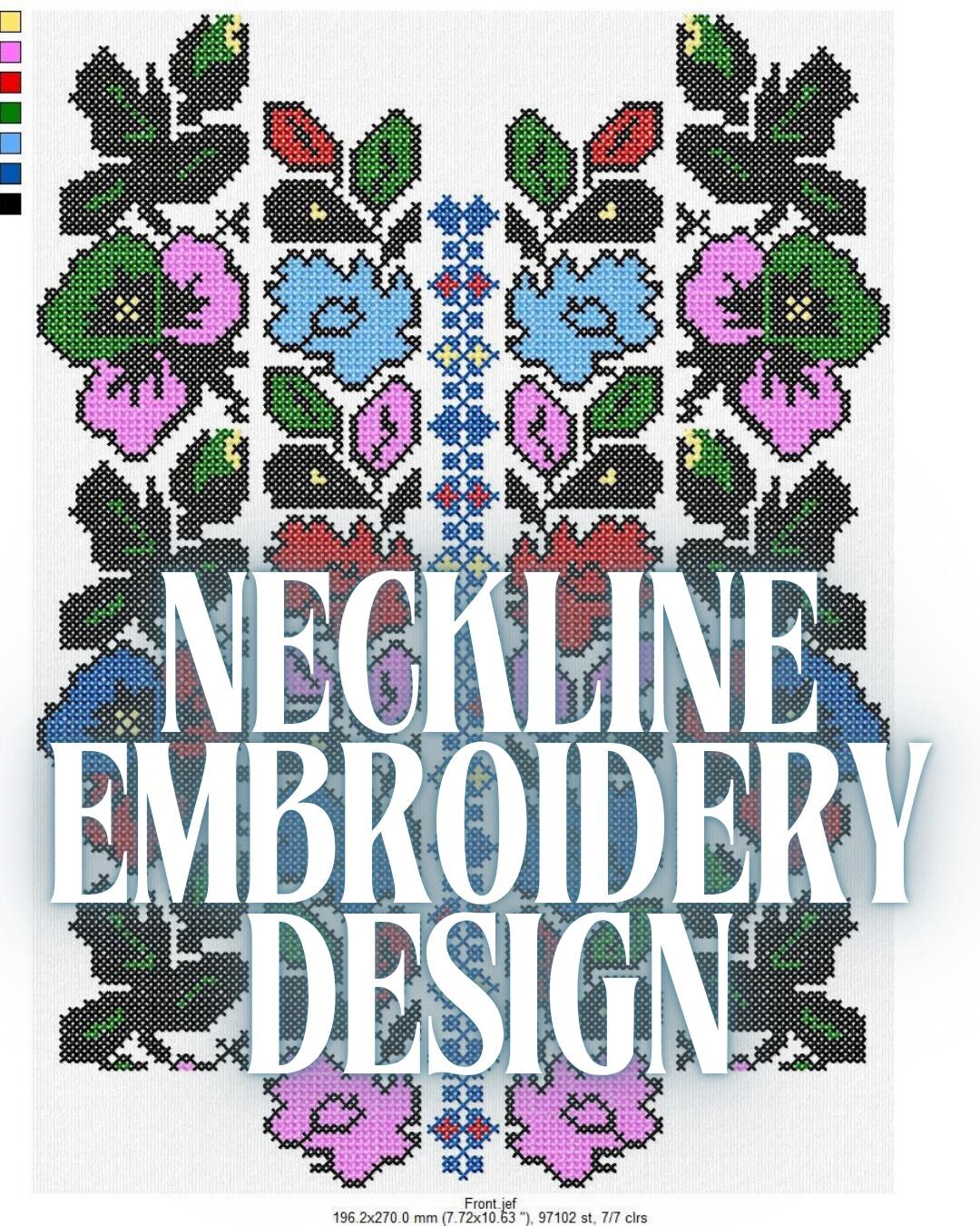 Neckline Embroidery Design, Neck Line Machine Embroidery Designs for ...