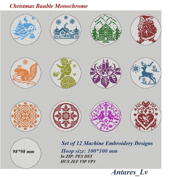 Christmas Slavic Embroidery Designs 100100 Cm SET 12 | Etsy