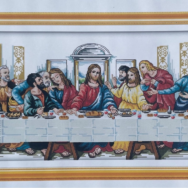 Last Supper Cross Stitch - Etsy