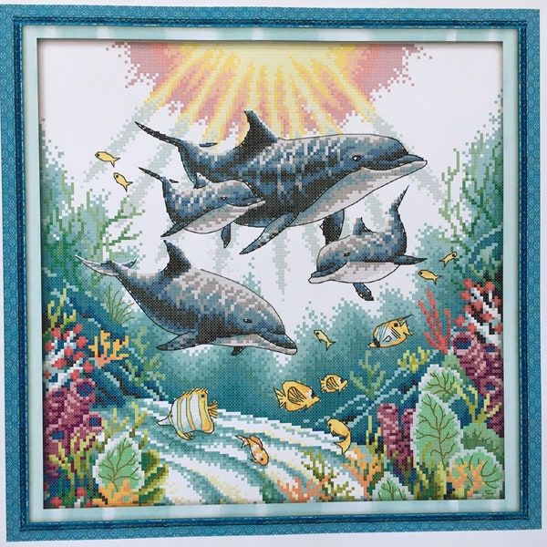 Dolphin Cross Stitch - Etsy