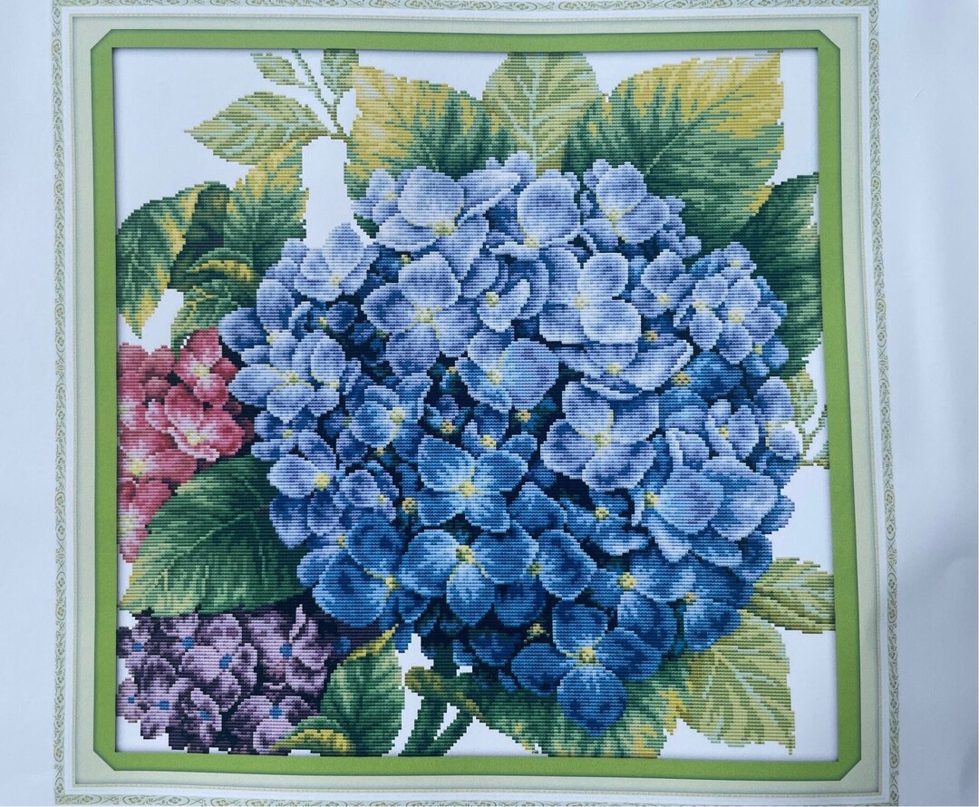 Cross Stitch Kit Hydrangea - Etsy