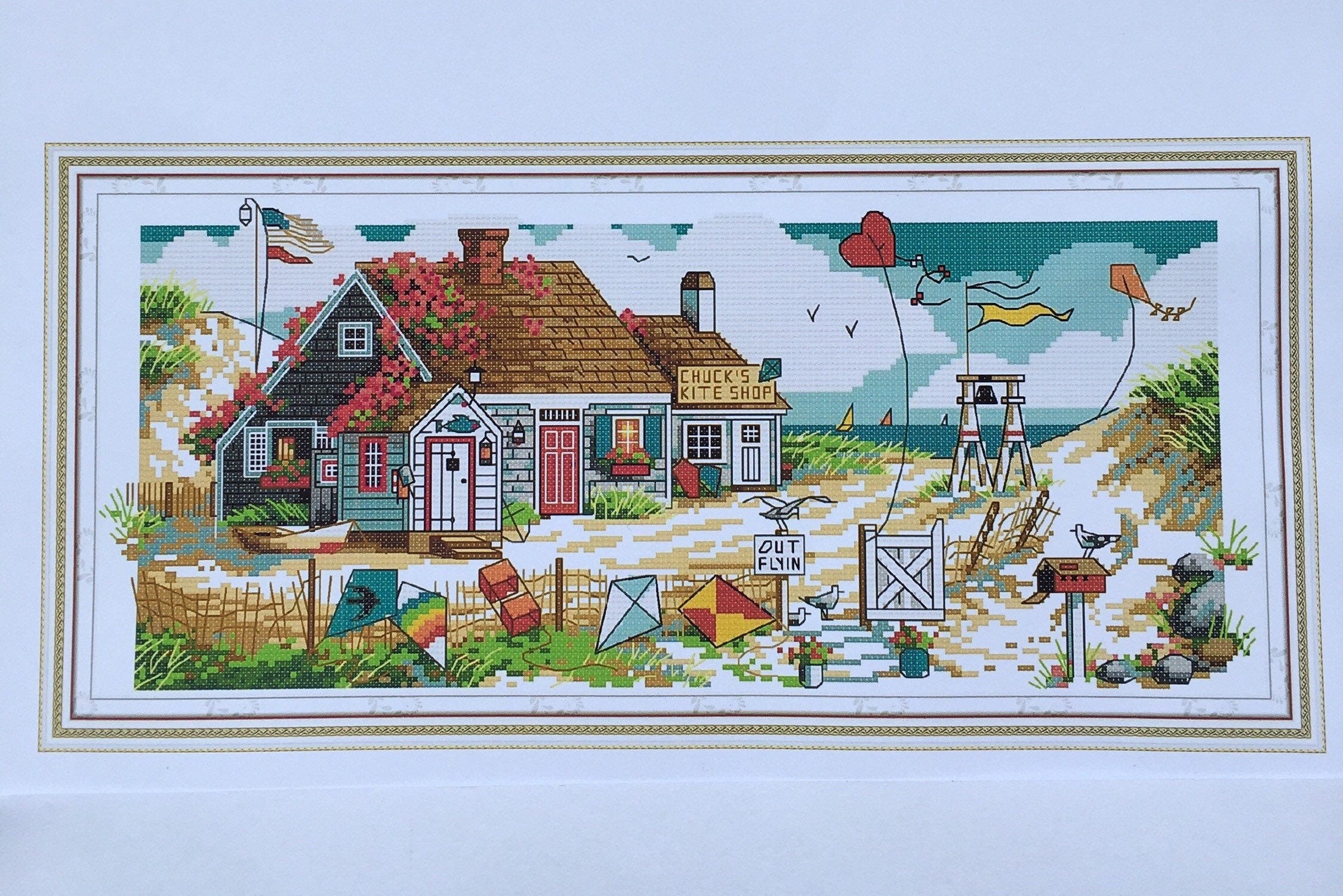 Cross Stitch Kit Beach House - Etsy UK
