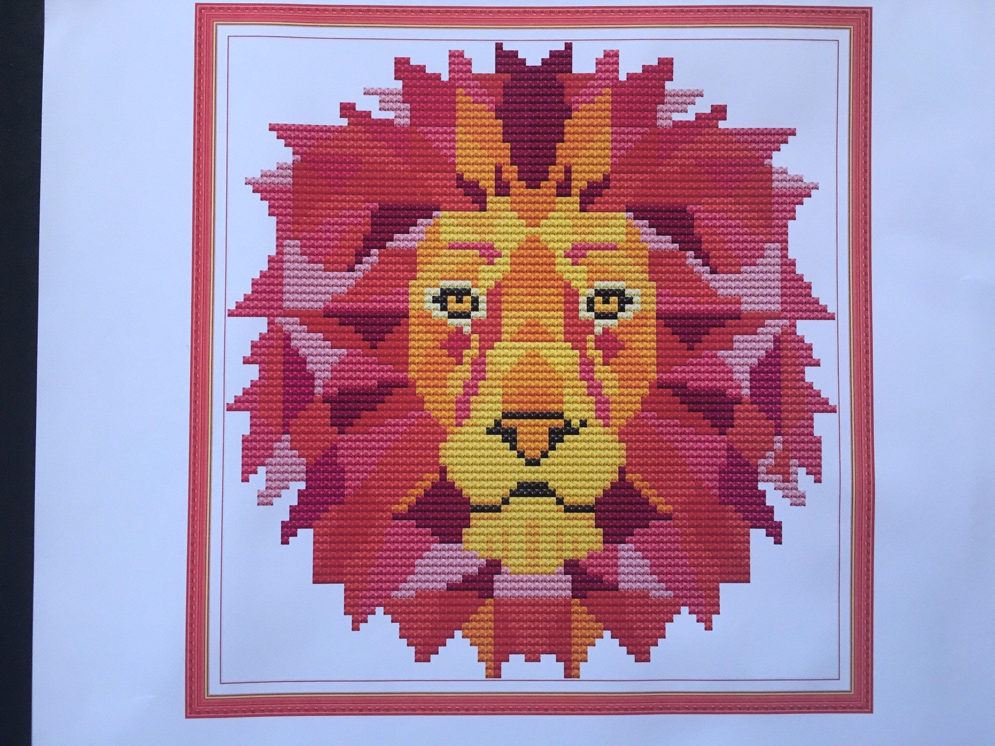 Cross Stitch Kit Lion - Etsy UK