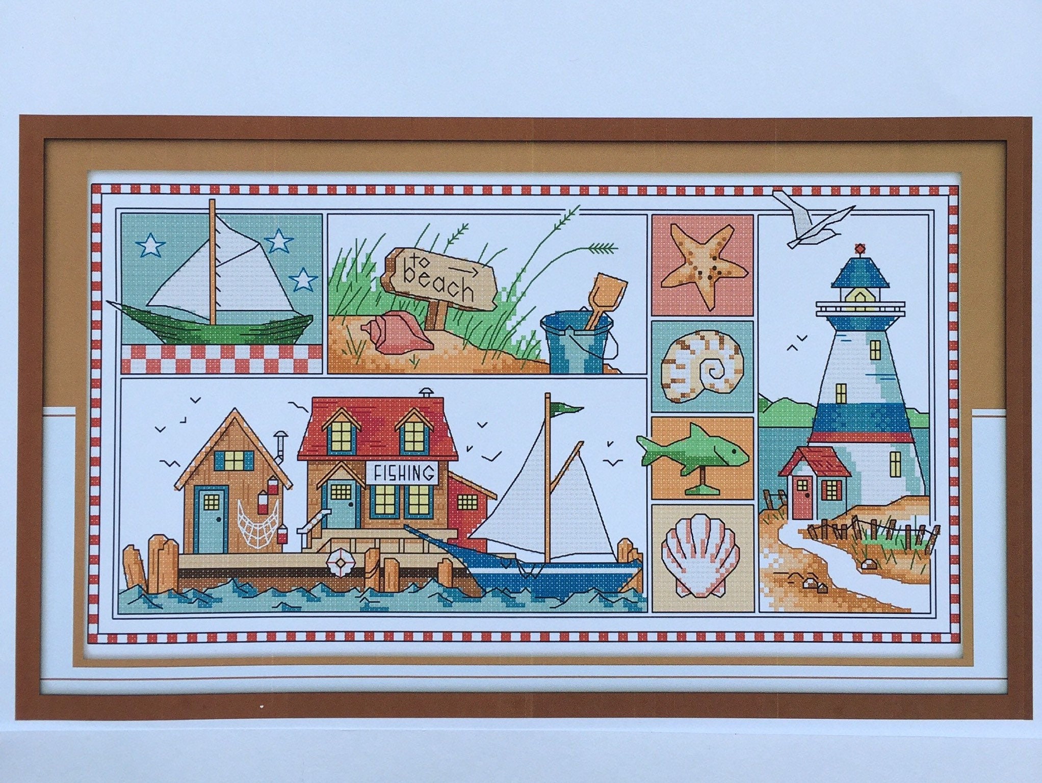 Cross Stitch Kit Seaside - Etsy