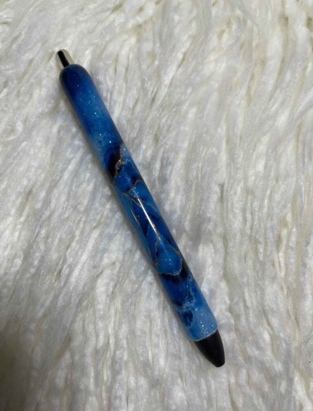 Blue Marble Gel Ink Pen - Etsy