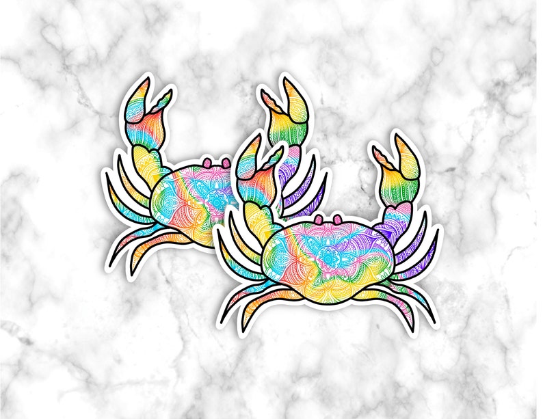 Crab Sticker Crab Design Decal Designer Sticker Laptop - Etsy