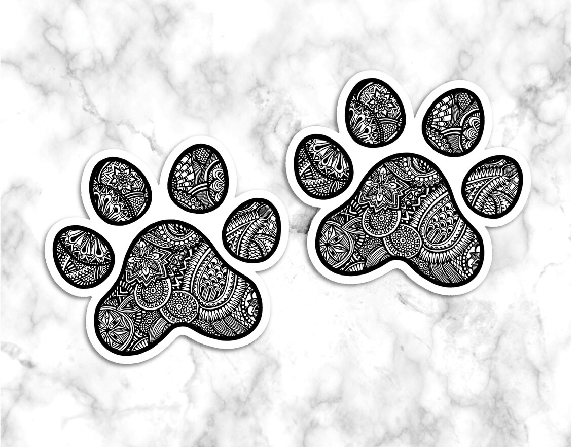 Paw Print Sticker Cute Stickers Water Bottle Sticker Laptop - Etsy