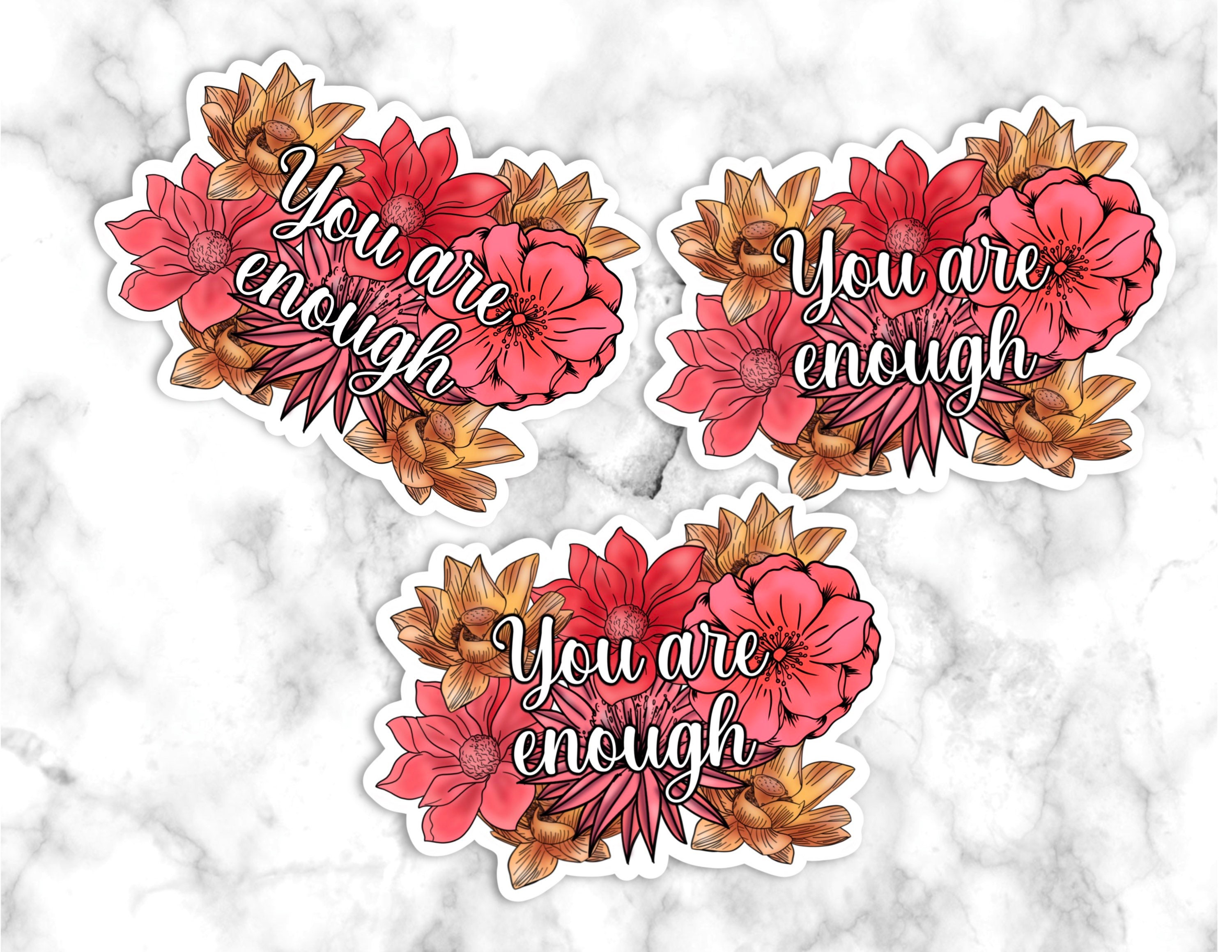 You are Enough Sticker Quote Sticker Vinyl Decal laptop | Etsy
