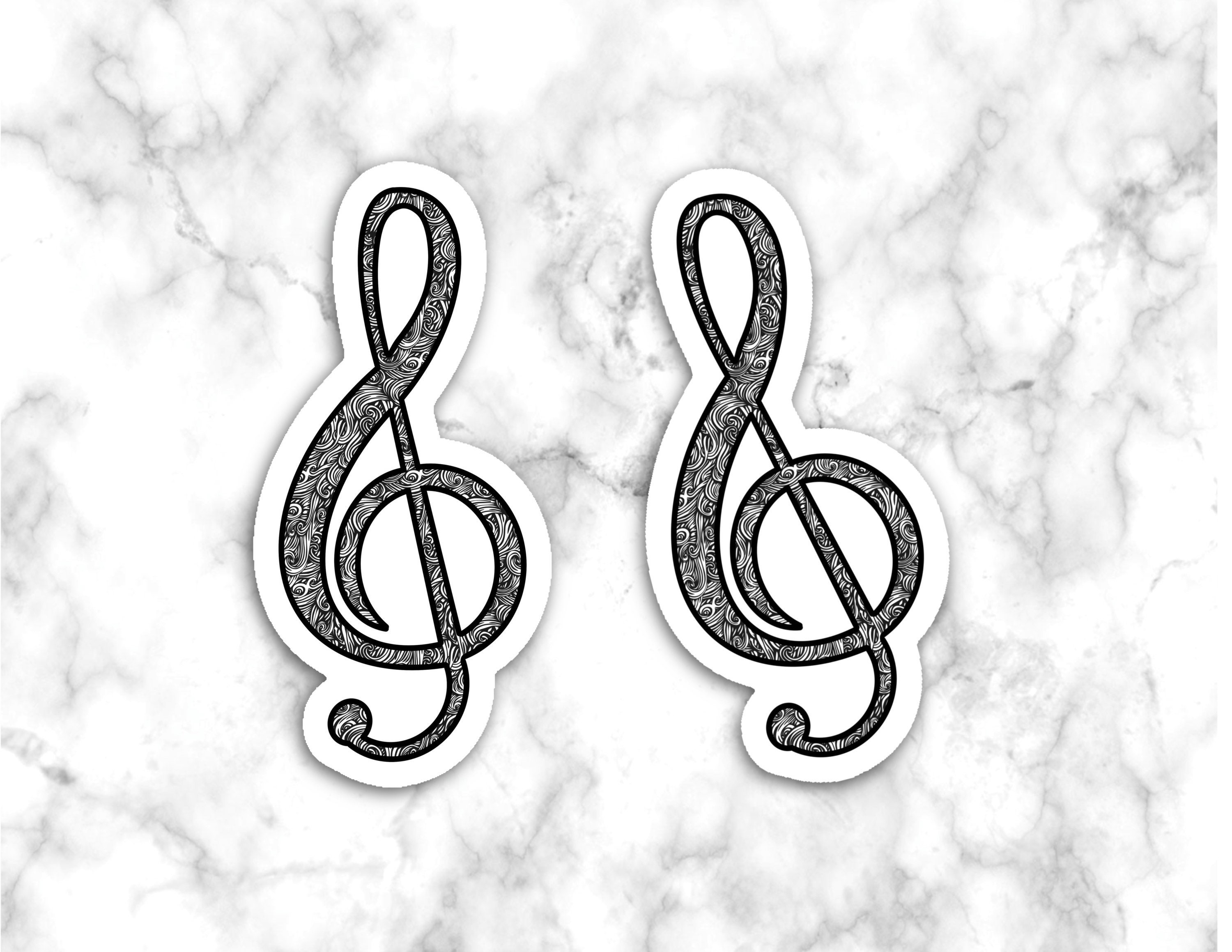 Music Note Decal Laptop Sticker Journal Cover Stickers Gift | Etsy