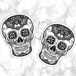 Skull Sticker Laptop Sticker Car Stickers Skull Decal | Etsy