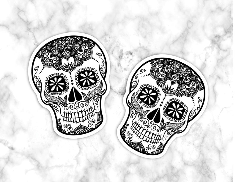 Skull Sticker Laptop Sticker Car Stickers Skull Decal | Etsy