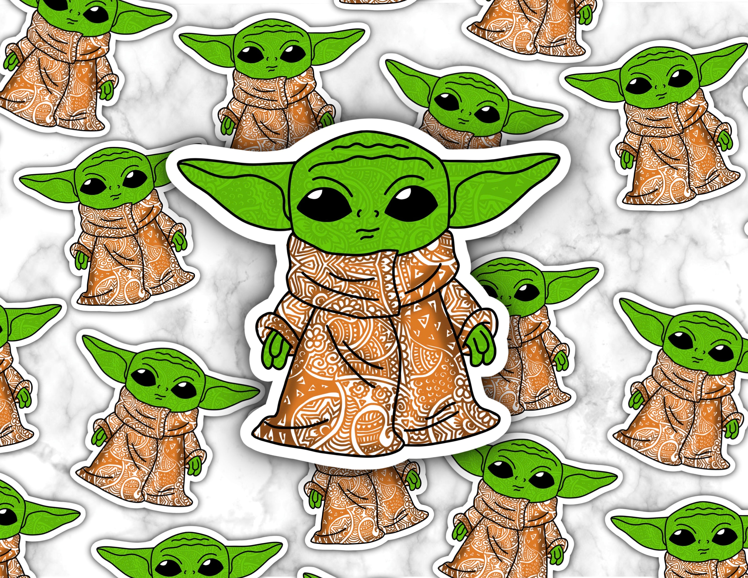 Baby Yoda Sticker Baby Yoda Vinyl Decal Baby Yoda Child | Etsy