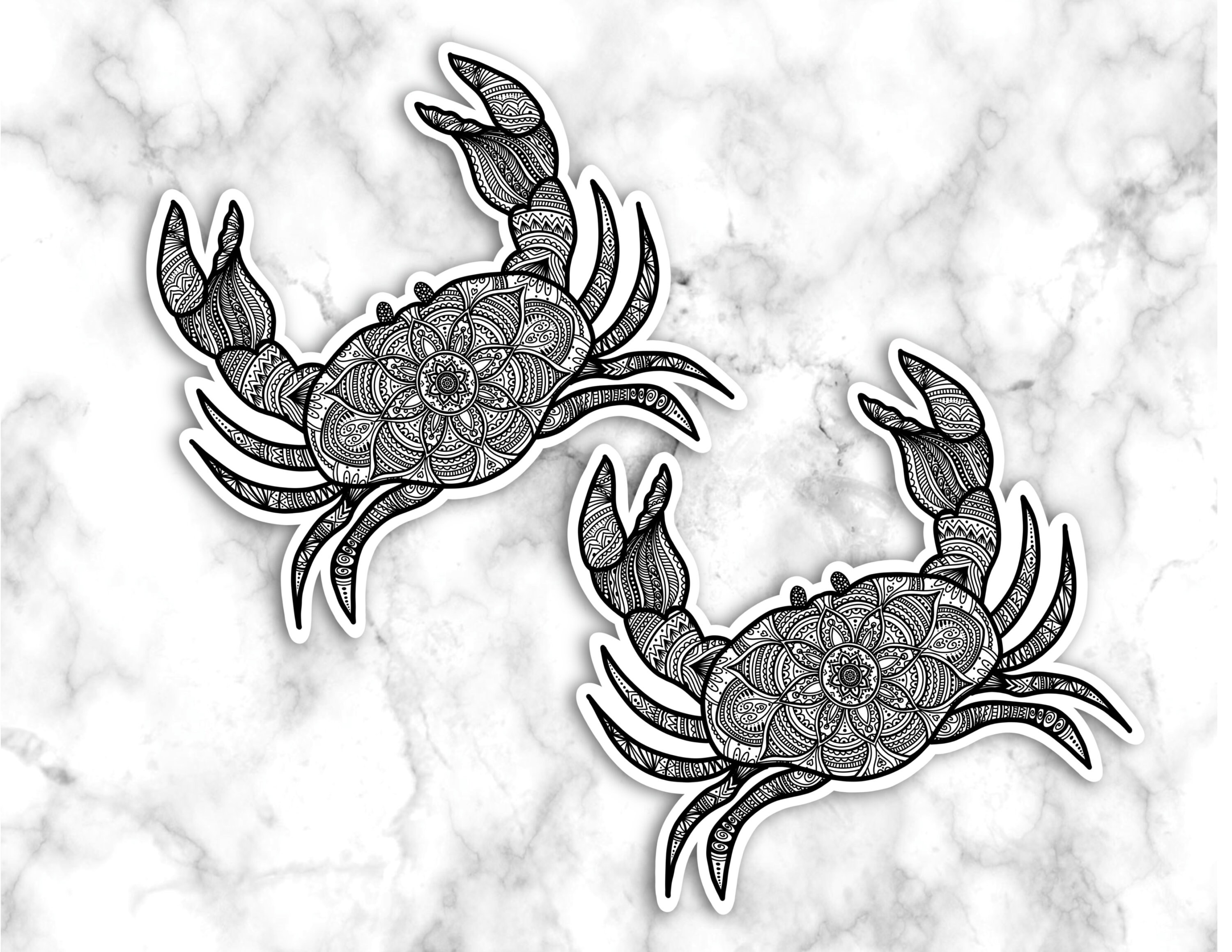 Crab Sticker Crab Design Decal Designer Sticker laptop | Etsy