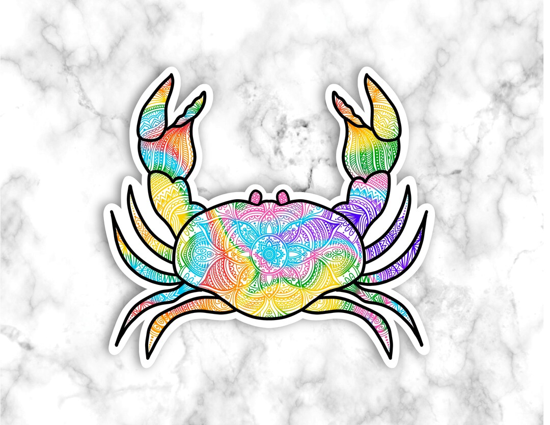 Crab Sticker Crab Design Decal Designer Sticker Laptop - Etsy
