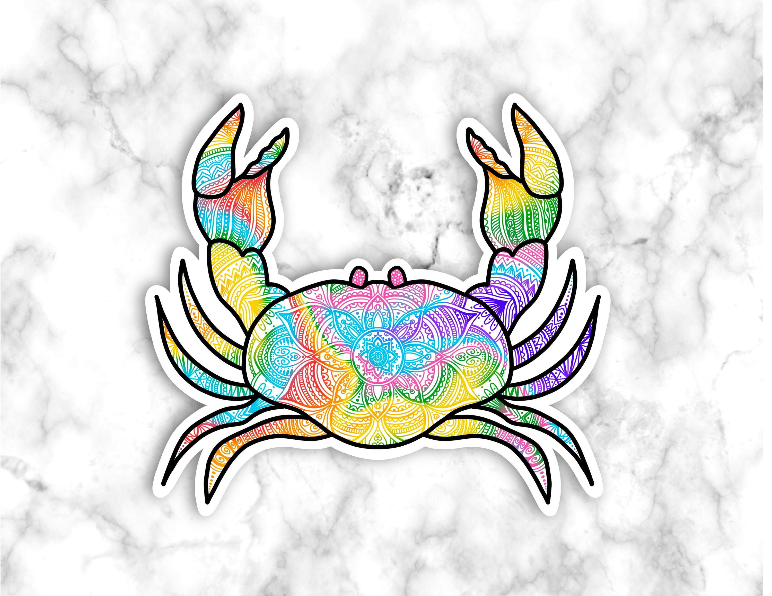 Crab Sticker Crab Design Decal Designer Sticker laptop | Etsy