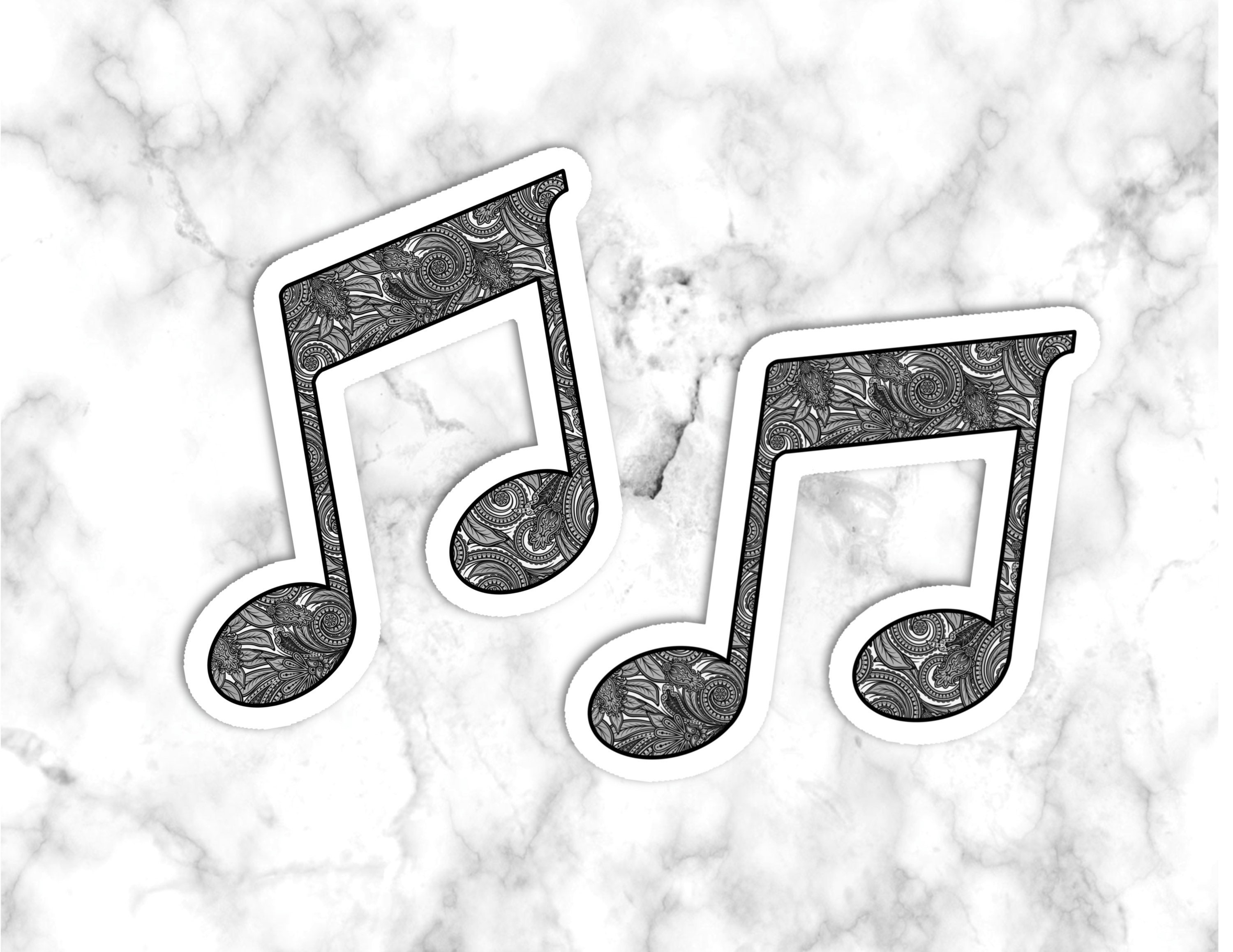 Music Note Decal Laptop Sticker Journal Cover Stickers Gift | Etsy