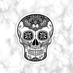 Skull Sticker Laptop Sticker Car Stickers Skull Decal | Etsy