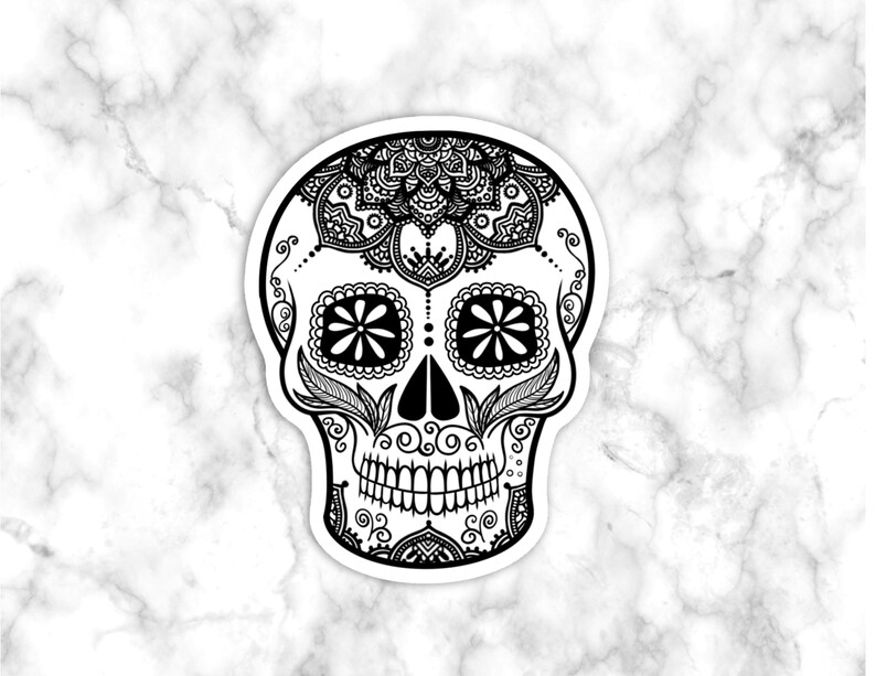 Skull Sticker Laptop Sticker Car Stickers Skull Decal | Etsy
