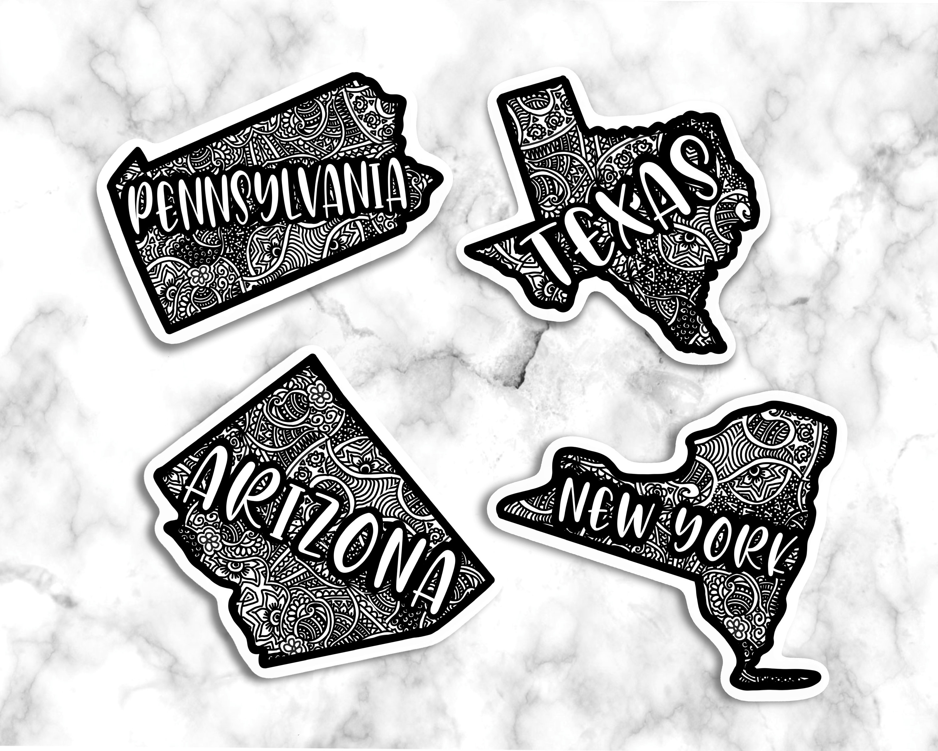 United States Stickers Laptop Sticker Friend Gift State - Etsy