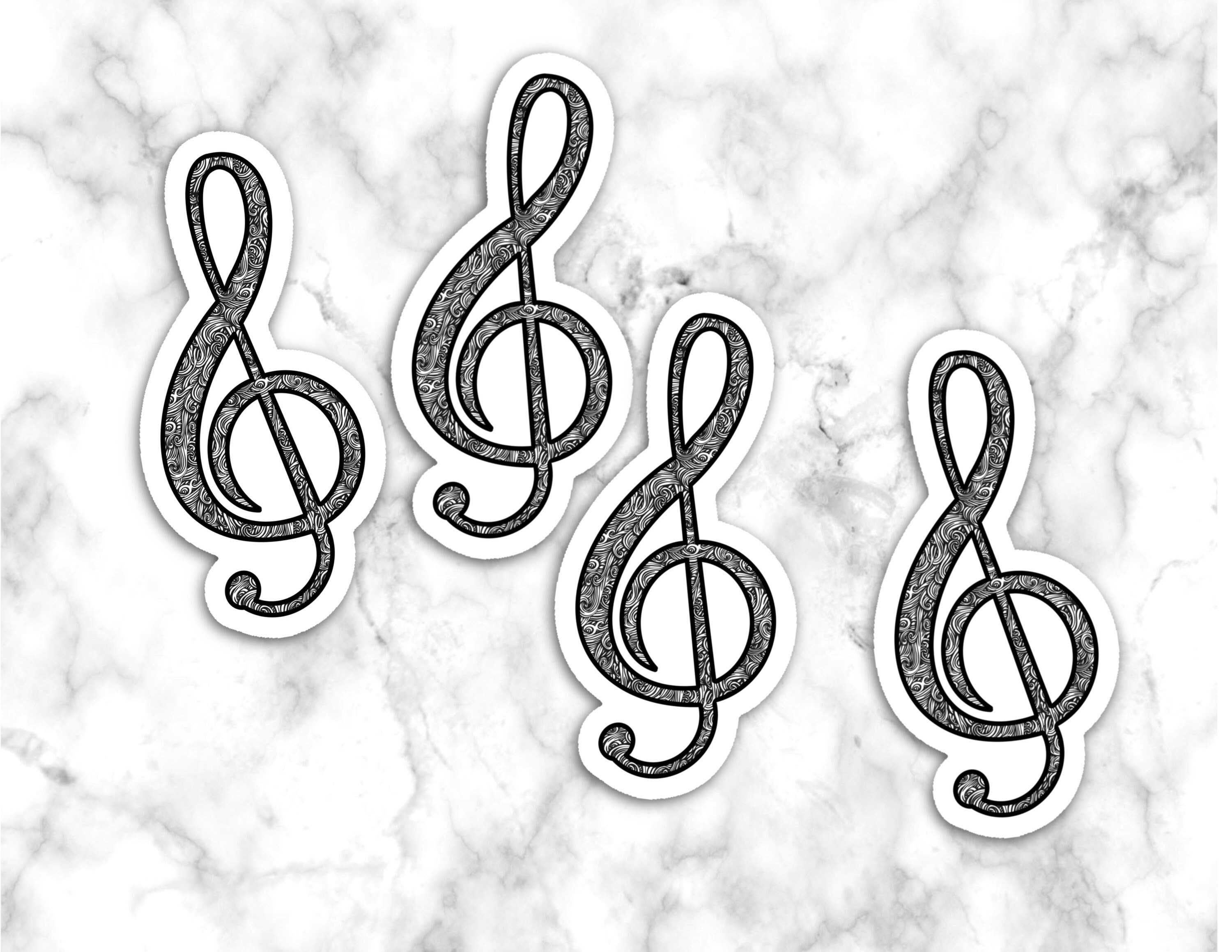 Music Note Decal Laptop Sticker Journal Cover Stickers Gift | Etsy