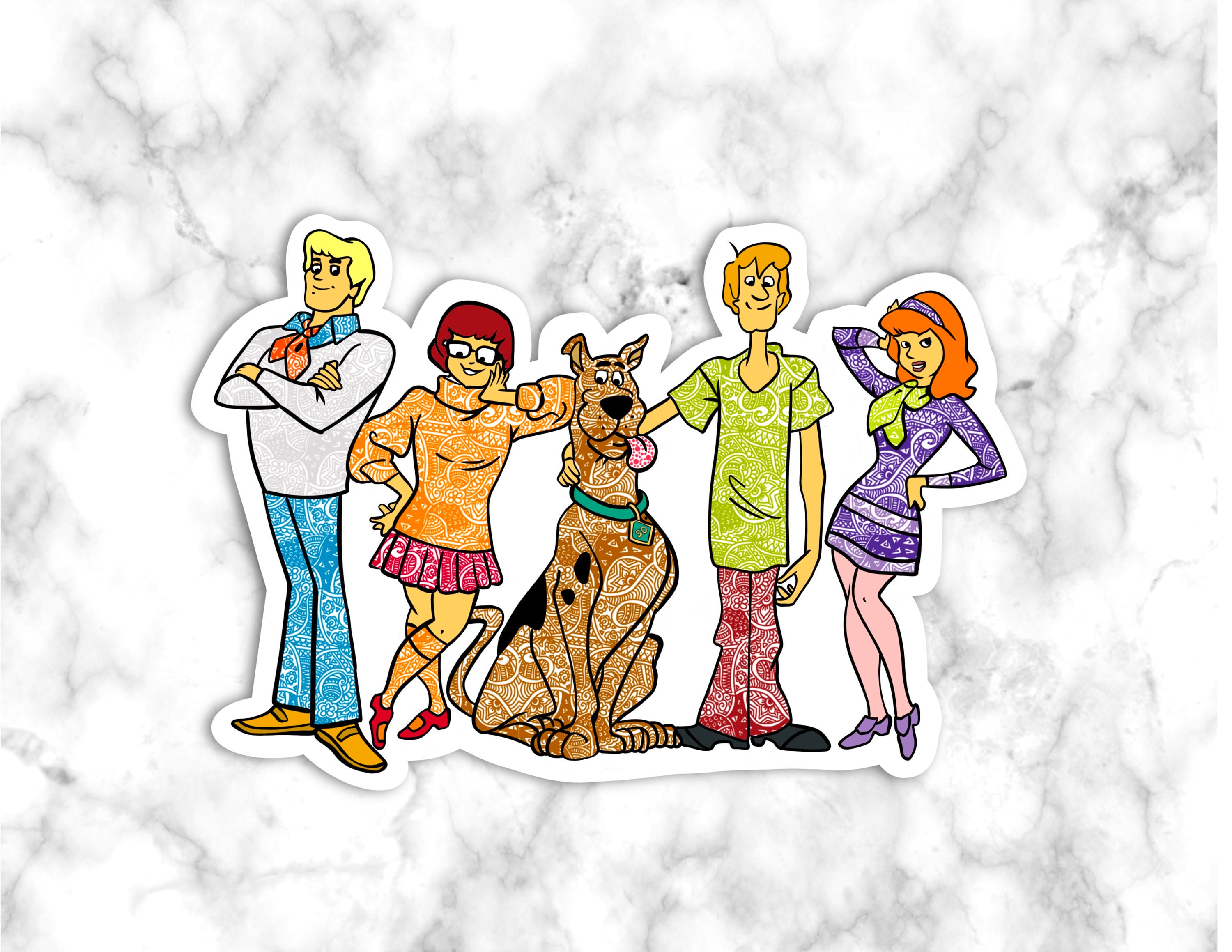 Scooby Doo characters Sticker Scooby Doo Sticker Cartoon | Etsy