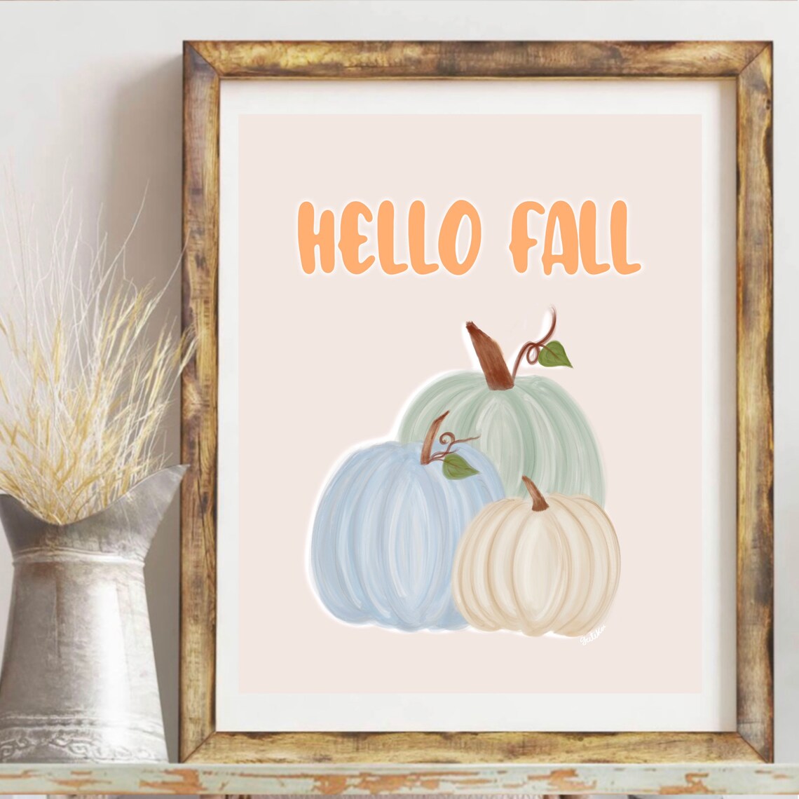 PRINTABLE hello Fall Fall Printable Autumn | Etsy
