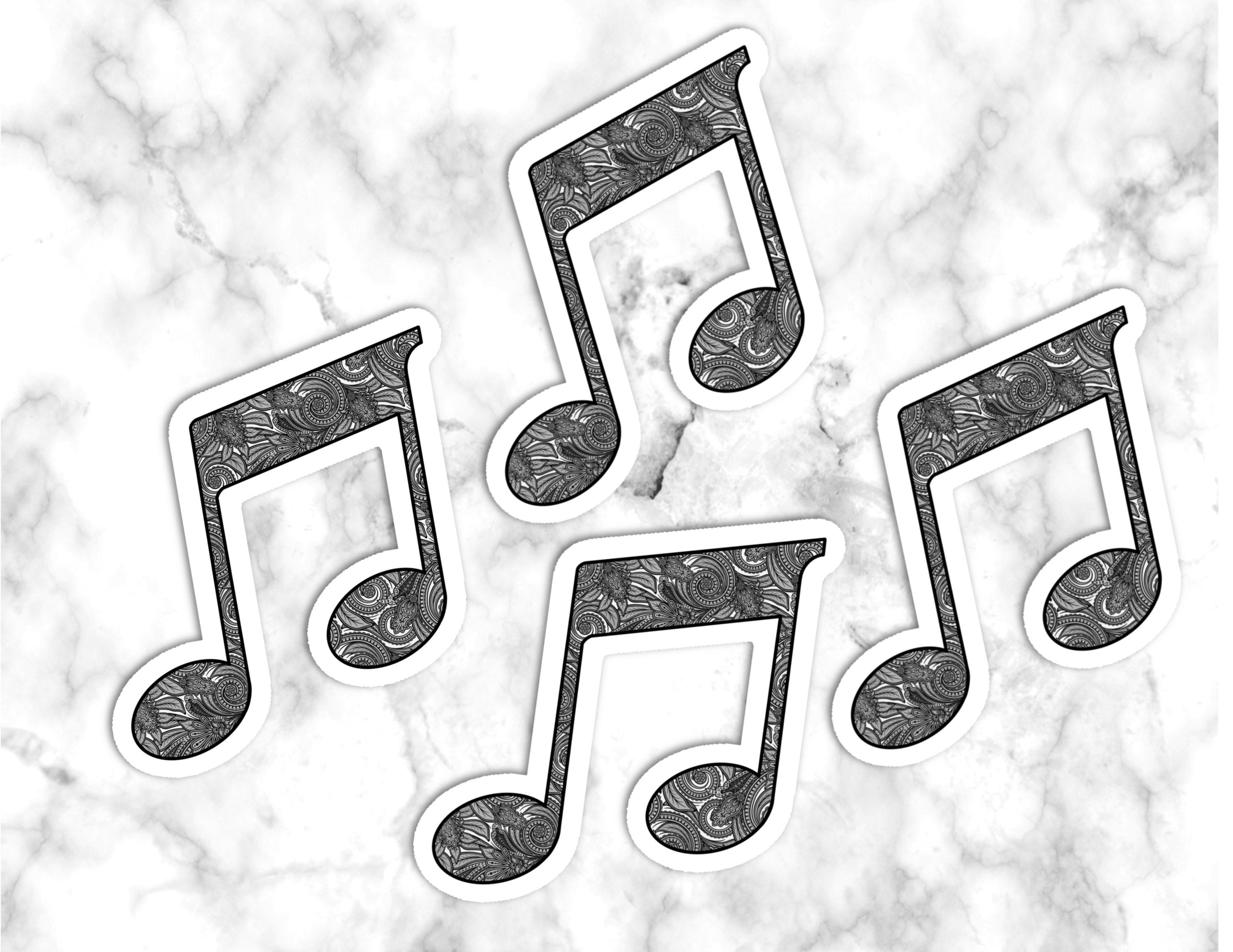 Music Note Decal Laptop Sticker Journal Cover Stickers Gift | Etsy