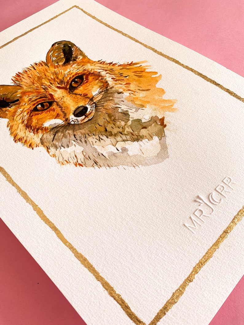 Original Fox Watercolor Painting, for Wall Decoration - Etsy
