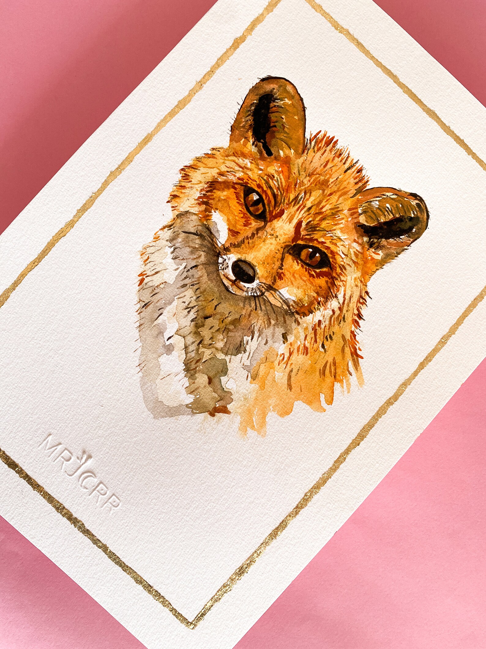 Original Fox Watercolor Painting, for Wall Decoration - Etsy