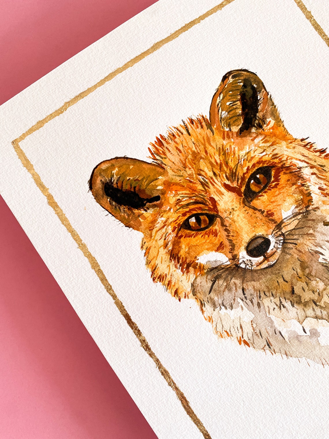Original Fox Watercolor Painting, for Wall Decoration - Etsy